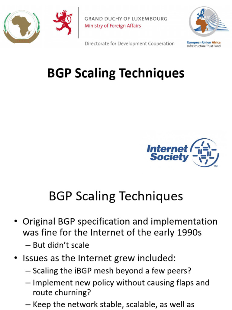 31363-Doc-Session 5-1 - BGP Scaling Techniques | PDF | Computer Engineering | Internet Standards