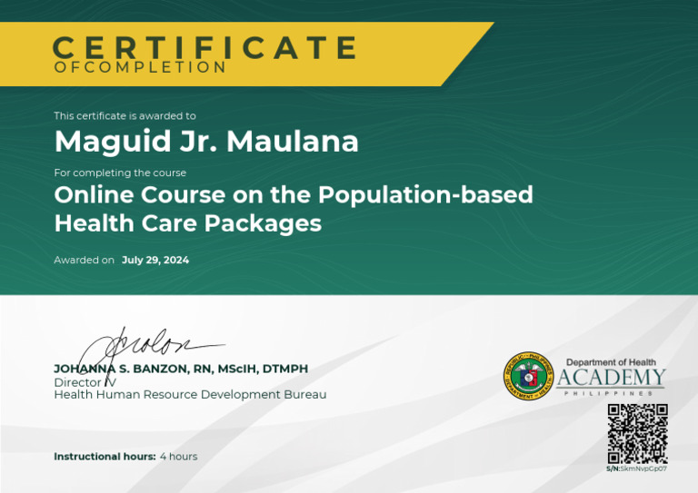 COC-Population-based Health Care Packages | PDF