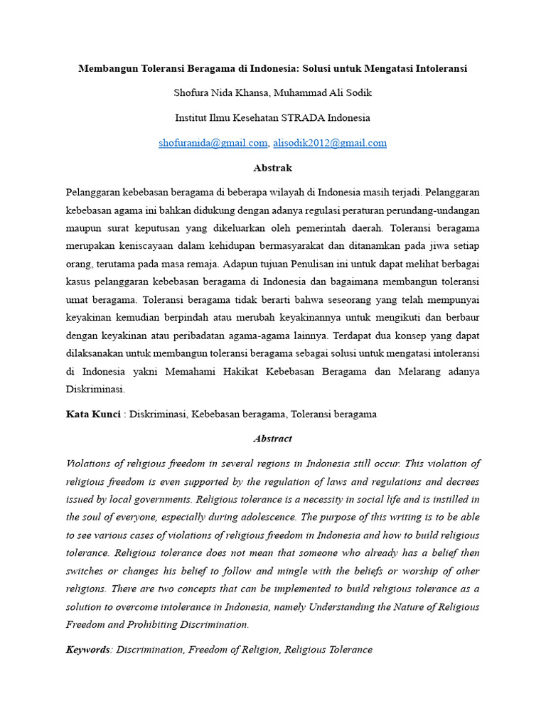 Membangun_Toleransi_Beragama_di_Indonesi | PDF