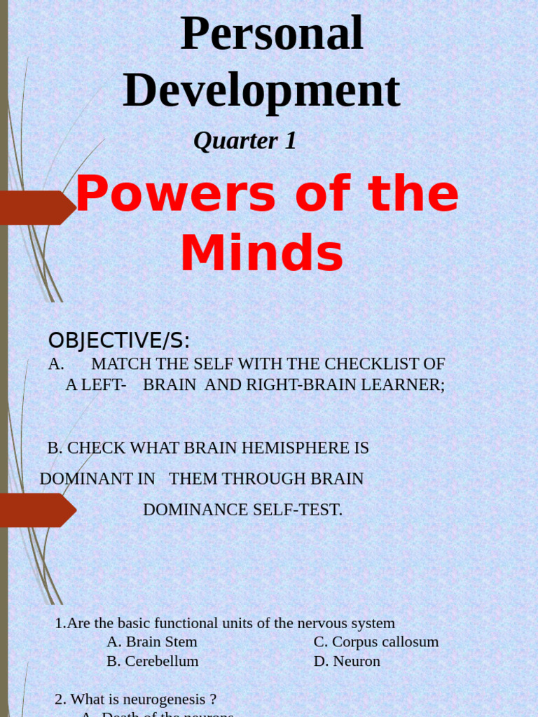 6_Q1-PerDev | PDF | Brain | Neuron