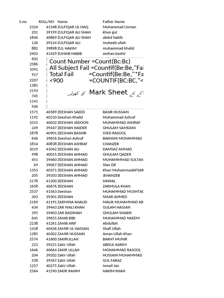 Count If + DOB | PDF