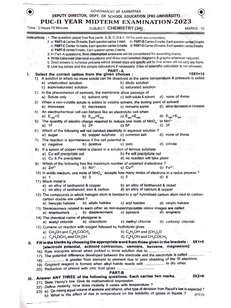 682656592340962506 2nd Puc Chemistry Midterm Exam Paper 2023 by ... 682656592340962506 2nd Puc Chemistry Midterm Exam Paper 2023 by ...