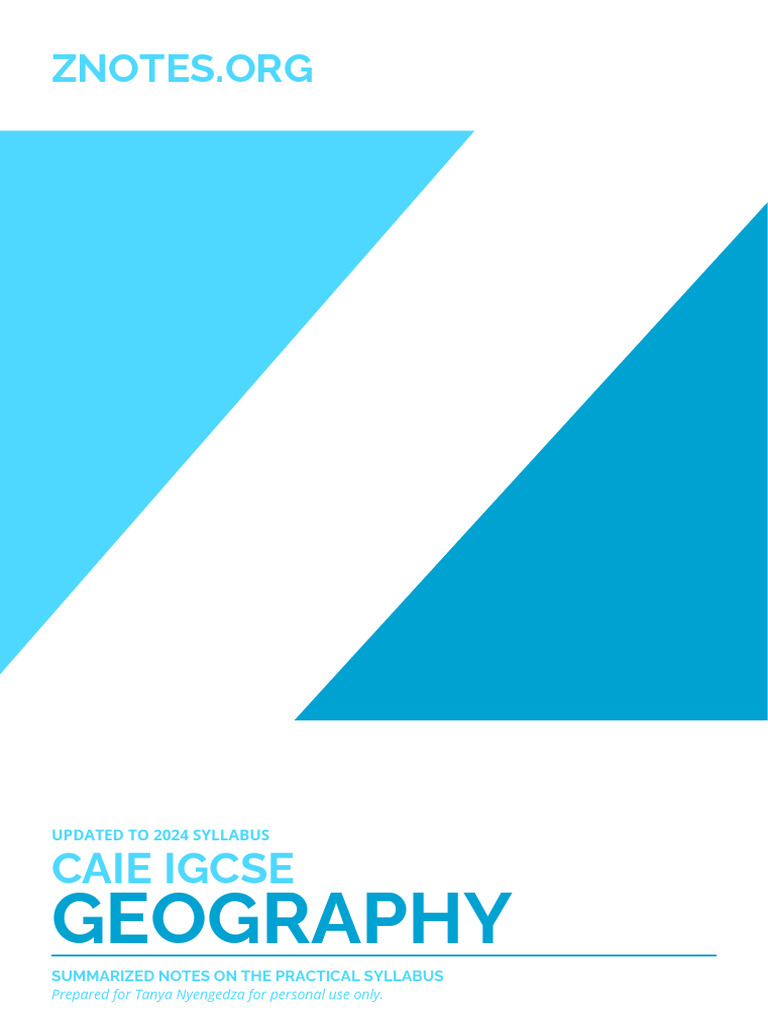 Caie Igcse Geography 0460 Practical 66e182ebedc70510f25c68a0 141 Pdf Flow Measurement