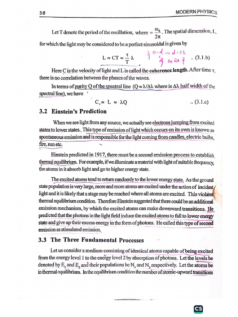 Einstein's Coefficients | PDF