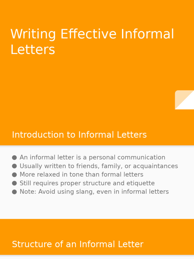 informal Letters | PDF