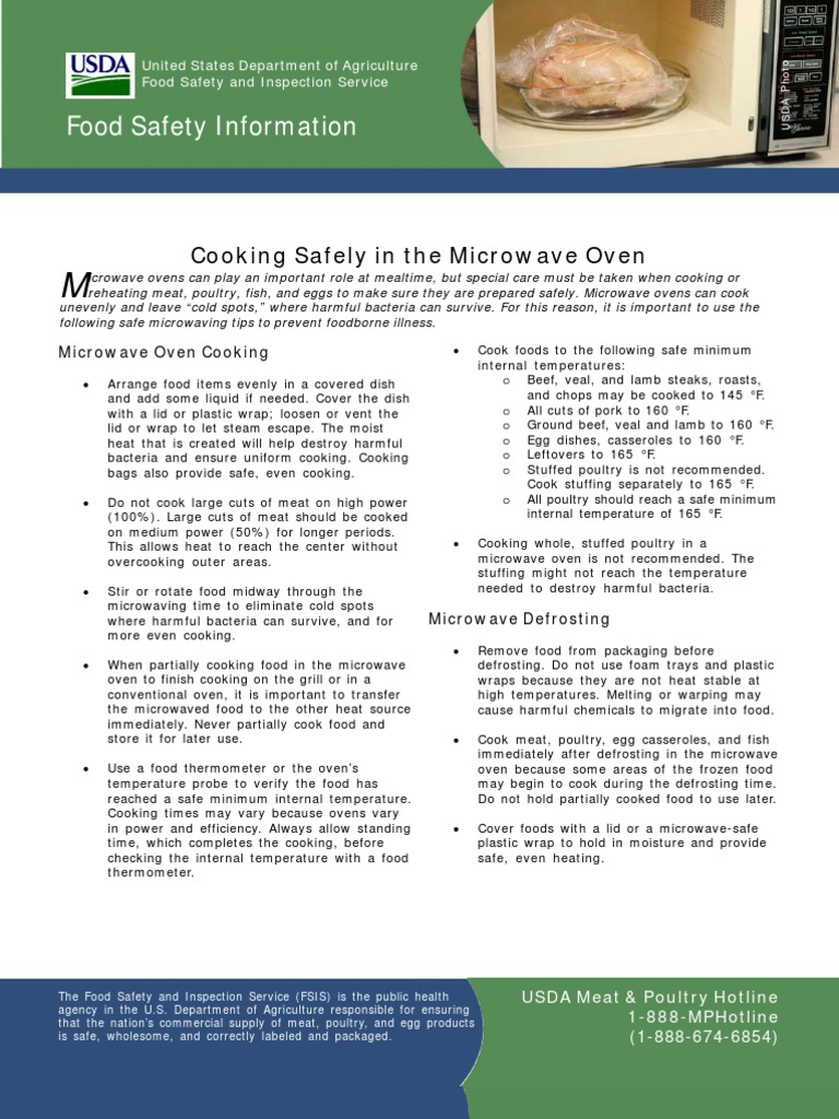 Cooking Safely in The Microwave | PDF | Cooking | Roasting