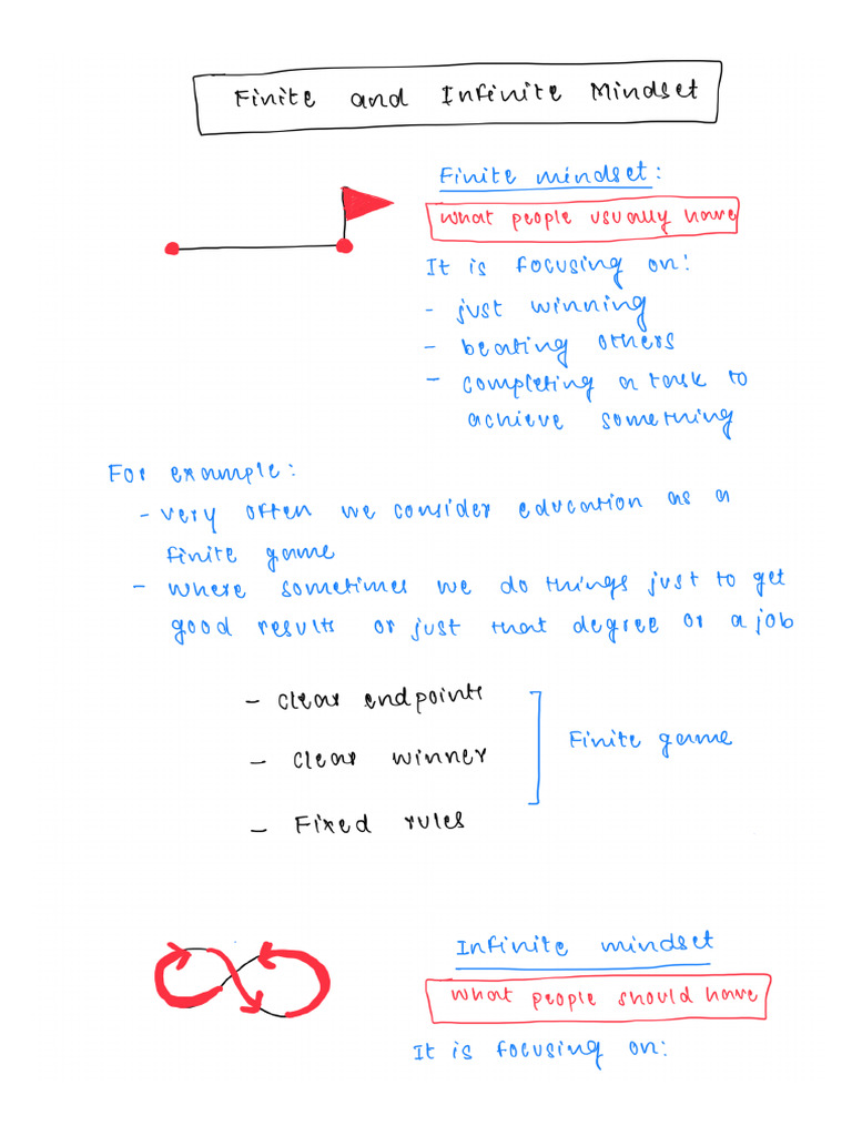 Finite and Infinite Mindset | PDF