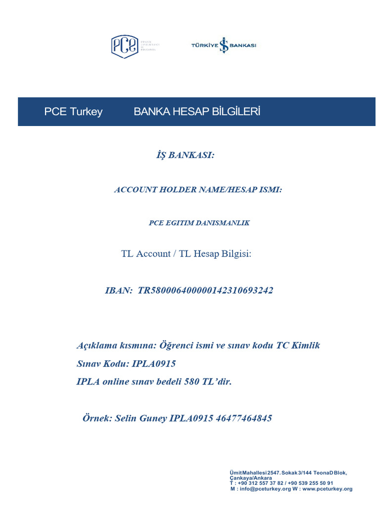 IPLA-Sınav Kayıt Detayları | PDF