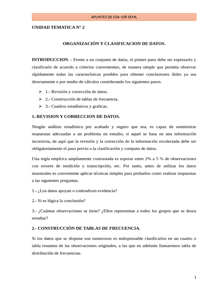 TEMA NRO 2 - 1c | PDF | Estadísticas | Metrología