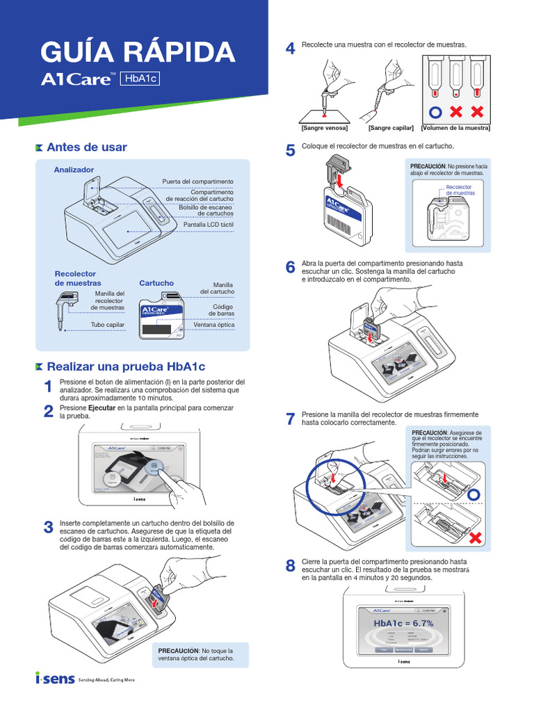 A1Care Analyzer Quick Guide ES | PDF