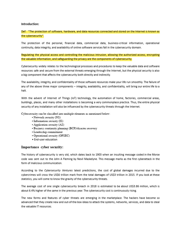 Unit-1_cybersecurity | PDF | Denial Of Service Attack | Malware