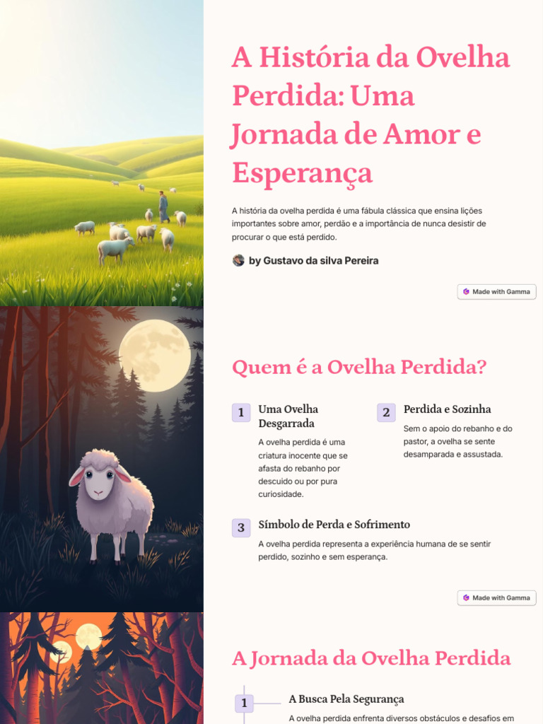 A Historia Da Ovelha Perdida Uma Jornada de Amor e Esperanca | PDF | Amor