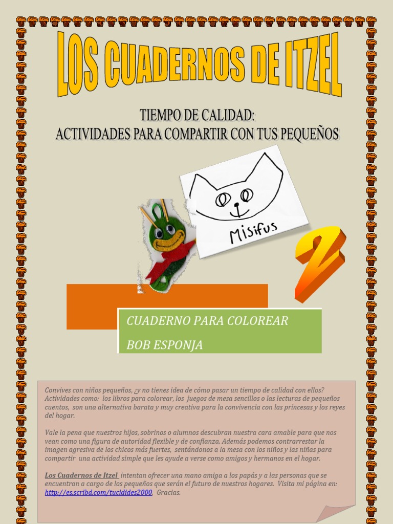 Los Cuadernos de Itzel 2 - Bob Esponja - Colorear | PDF