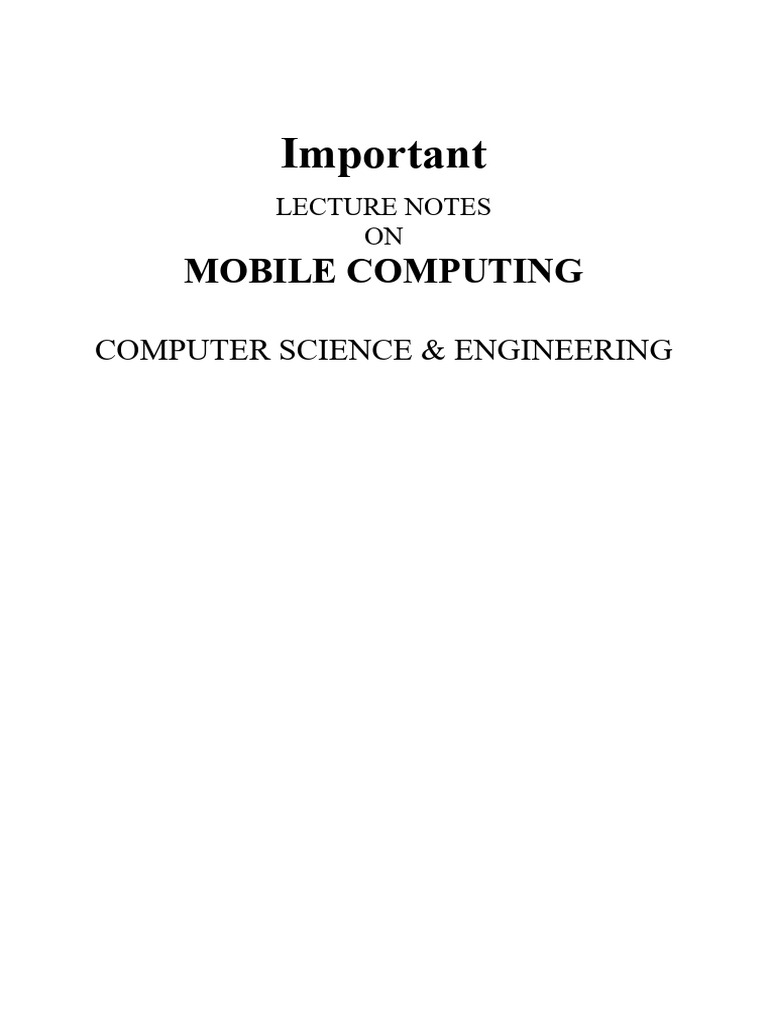 MCOM Important Notes | PDF