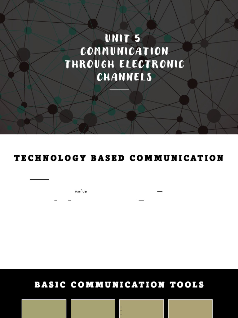 Unit 5 Communication Through Electronic Channels | PDF | Web Conferencing | Telephone