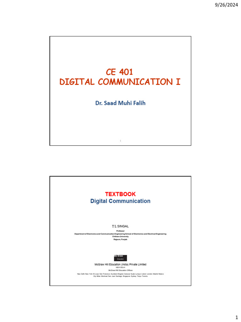 Lec_1 | PDF | Sampling (Signal Processing) | Frequency Modulation