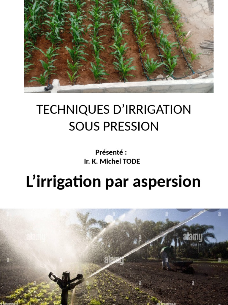 Techniques d'Irrigation Sous Pression | PDF | Irrigation | Sol (pédologie)