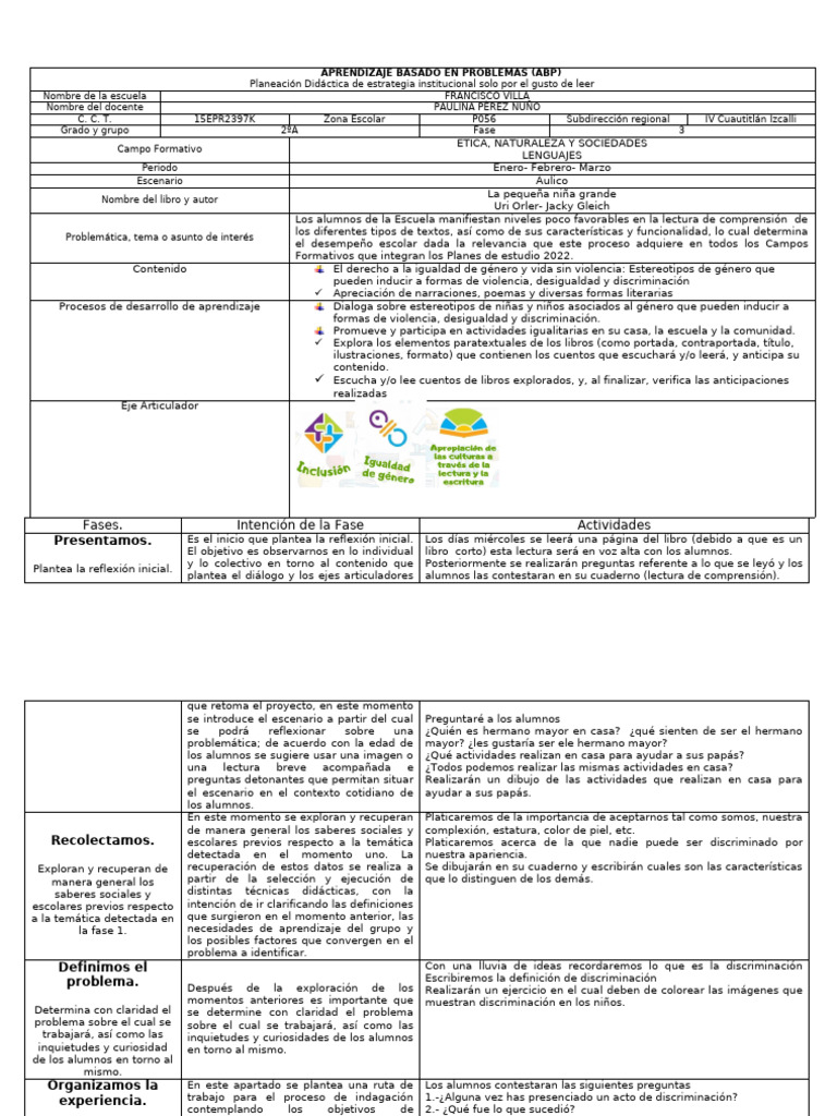 Formatos Planeación Fase 3 | PDF | Evaluación | Cognición Formatos Planeación Fase 3 | PDF | Evaluación | Cognición