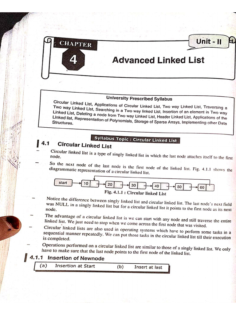 Data Structure Unit 2 CHP 4-1 | PDF