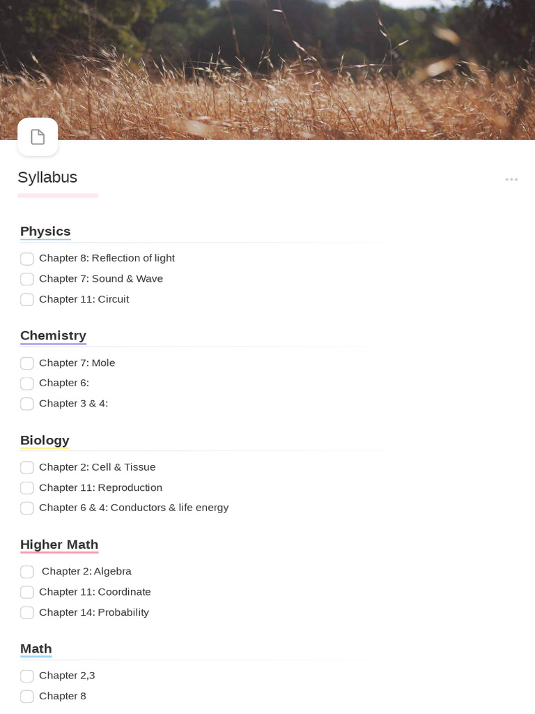 Science Chapters Overview: Physics, Chemistry, Biology | PDF | Science ...