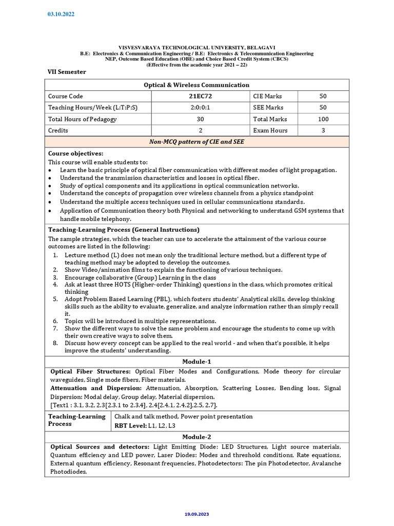Syllabus | PDF | Channel Access Method | Cellular Network