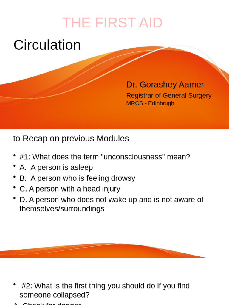 FIRST AID | PDF | Wound | Shock (Circulatory)