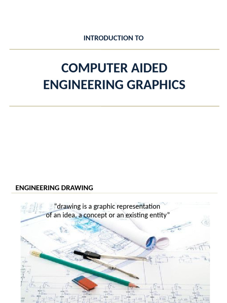 Introduction To CAED - PPSX | PDF | Drawing | Technical Drawing