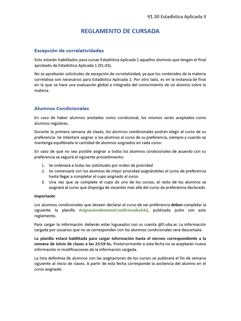 Regimen de Cursada 9130 2024q1 | PDF | Estadísticas