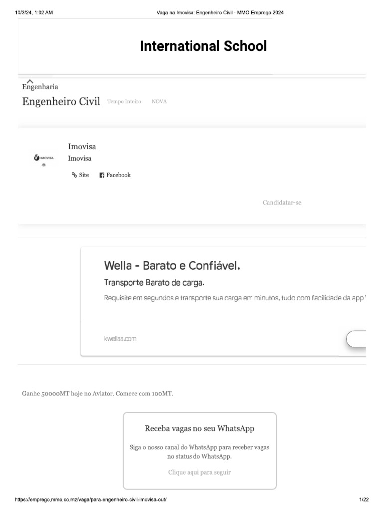 vaga eng beira | PDF