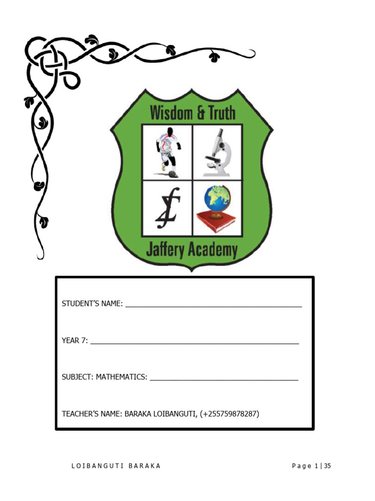 Mathematics Worksheet For Year 7 Cambridge | PDF | Litre | Area