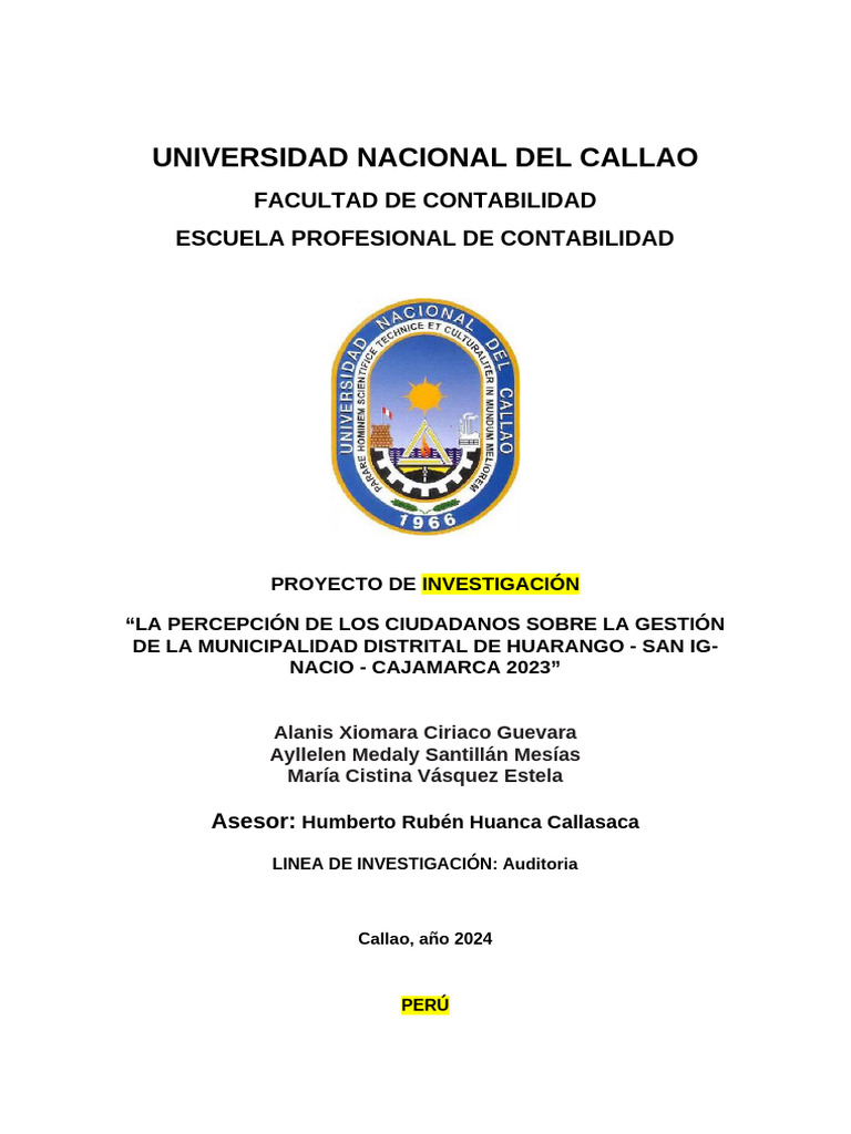 Plantilla Proyecto de Inv. Según R 004-2022 Tesis | PDF | Valores | Perú