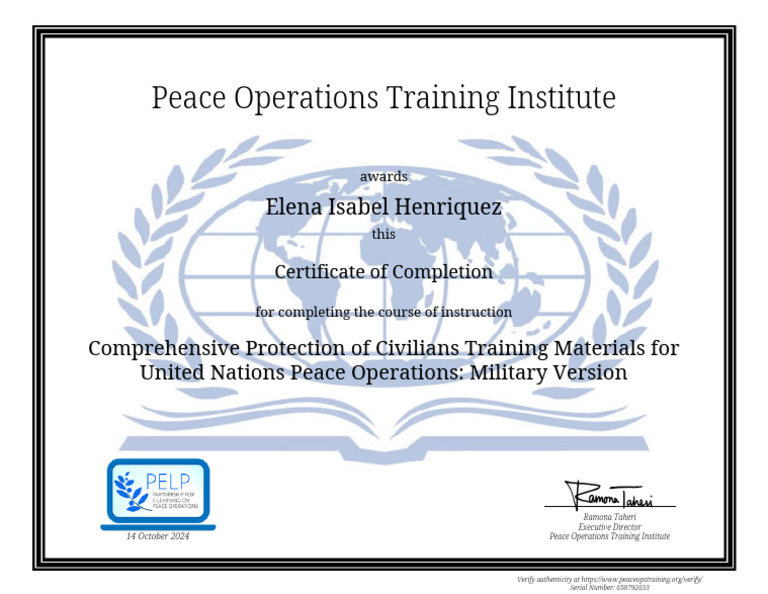 Cpoc Military en 2022 Certificate | PDF