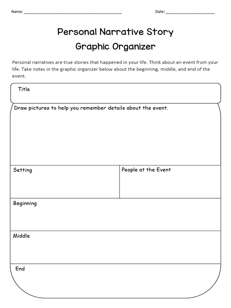 Personal Narrative Planner | PDF | Games & Activities | Art
