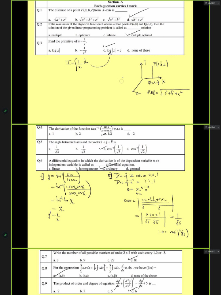 13-02-24 (Paresh Sir - Preboards - Answer Key) | PDF