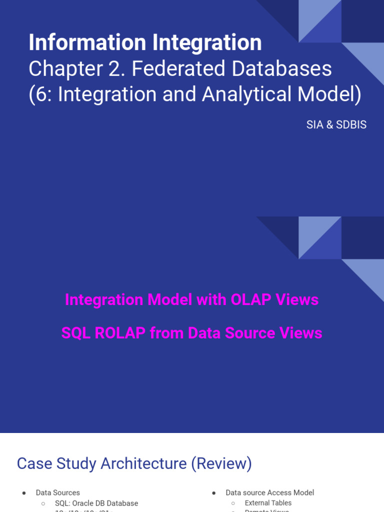 Federated Databases & SQL Analytics | PDF | Data Management | Data Management Software