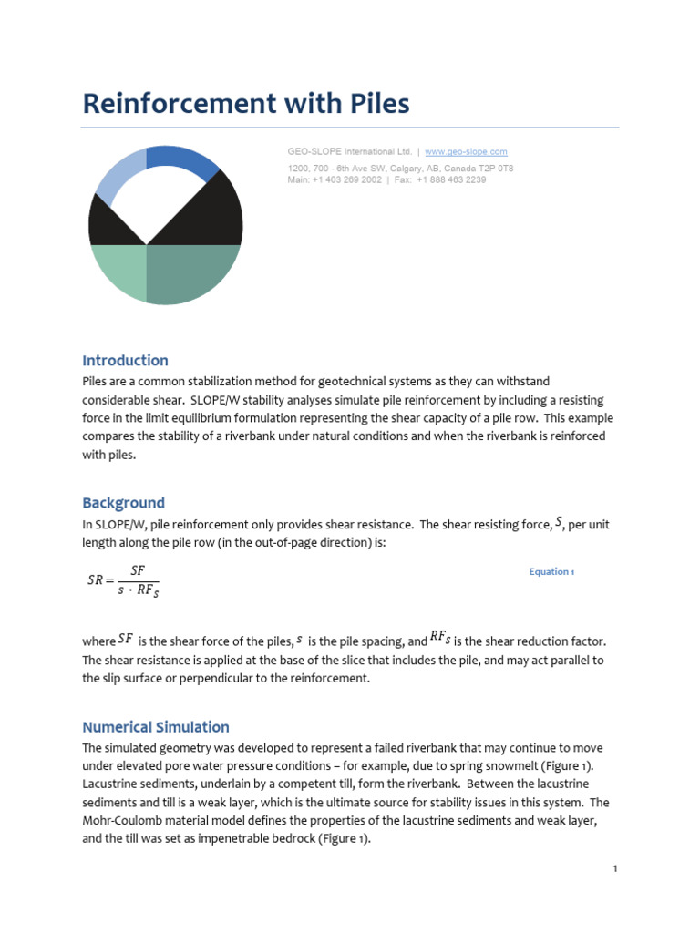 Reinforcement With Piles | PDF | Applied And Interdisciplinary Physics | Civil Engineering