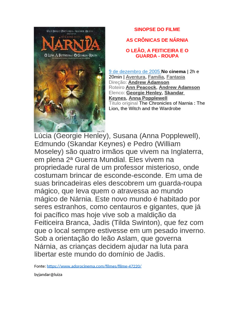 Sinopse Do Filme e Fotos Aabb | PDF