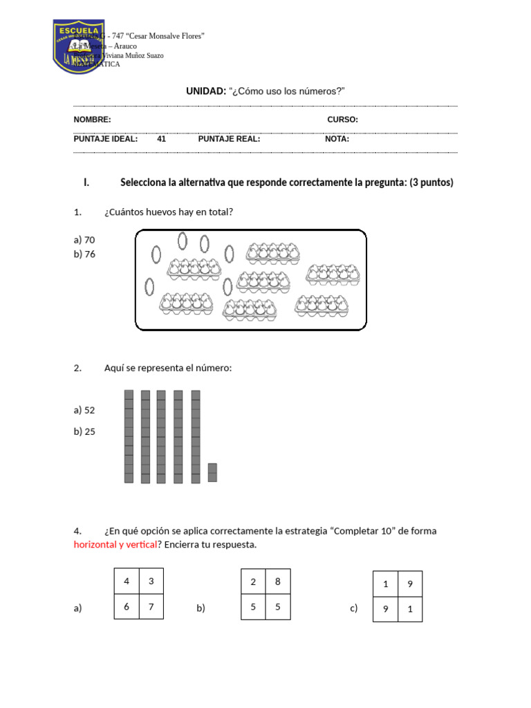 UNIDAD 1 Prueba | PDF
