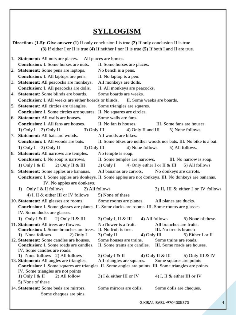 Syllogisms | PDF