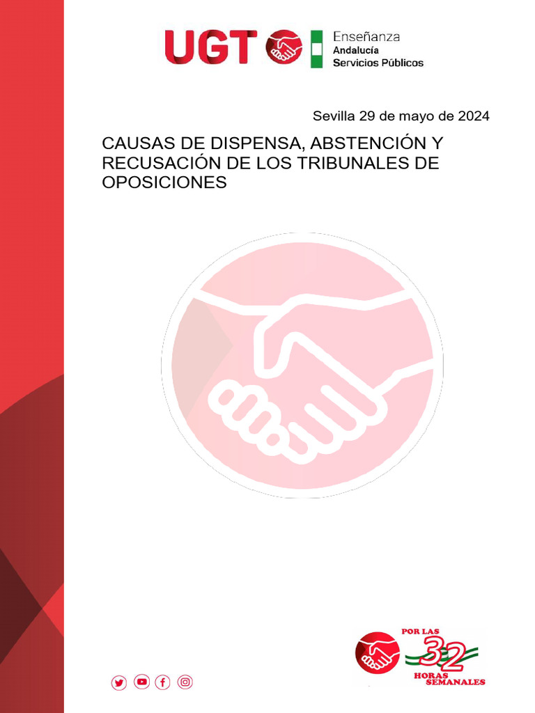 Ugt Informa Causas de Dispensa, Abstención y Recusación de Los Tri | PDF | Gobierno | Justicia