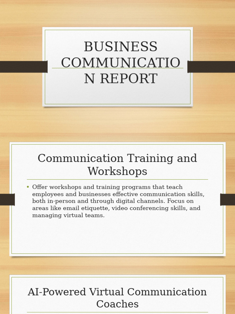 Buss Comm Report | PDF | Communication | Artificial Intelligence