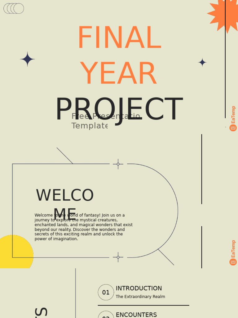 Final Year Project PPT Template by EaTemp | PDF | Magician (Fantasy) | Dragon