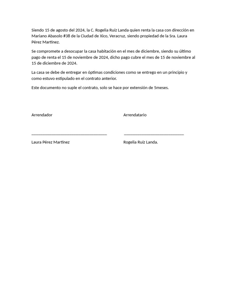 Nuevo Contrato Rogelia | PDF