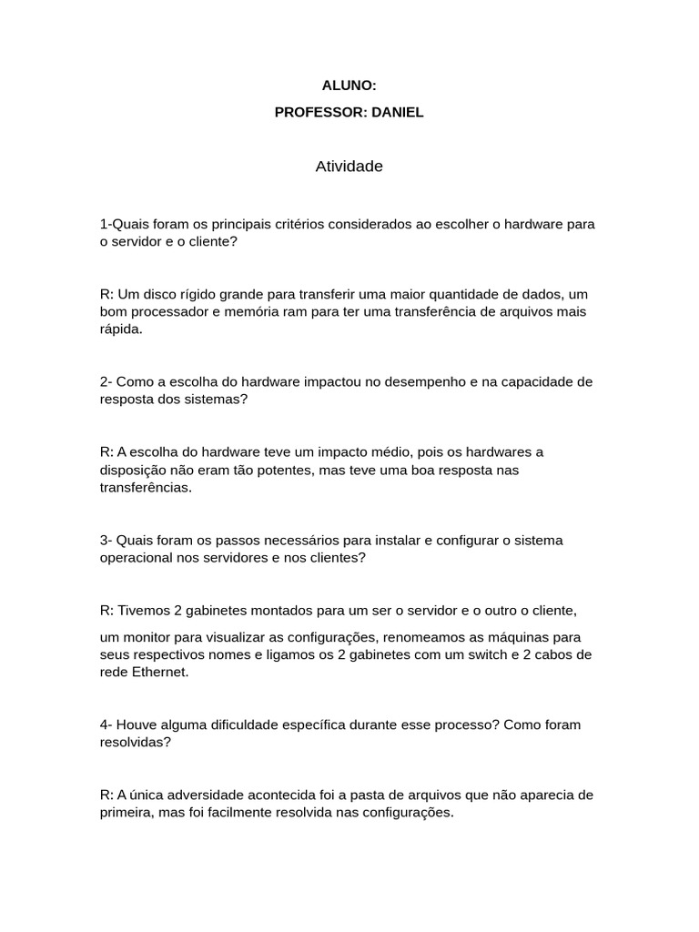 Atividade de Daniel (Tchouzen) | PDF