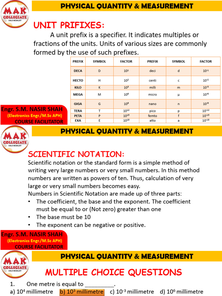 Understanding Unit Prefixes & Significant Figures | PDF | Significant ...