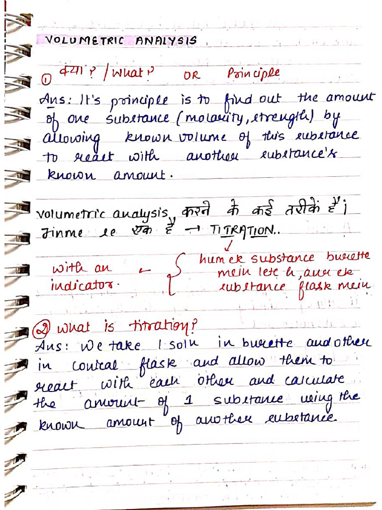 Volumetric Analysis 12th Practicals | PDF
