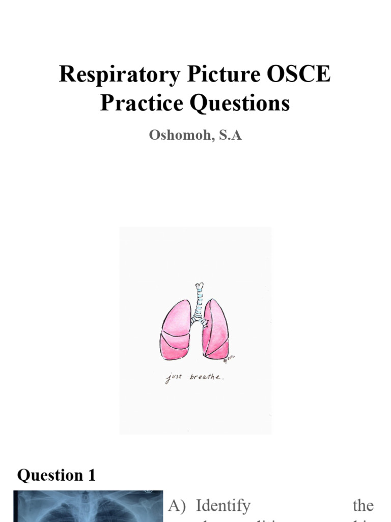 Respiratory OSCE Practice Guide | PDF | Medical Diagnosis | Clinical Medicine