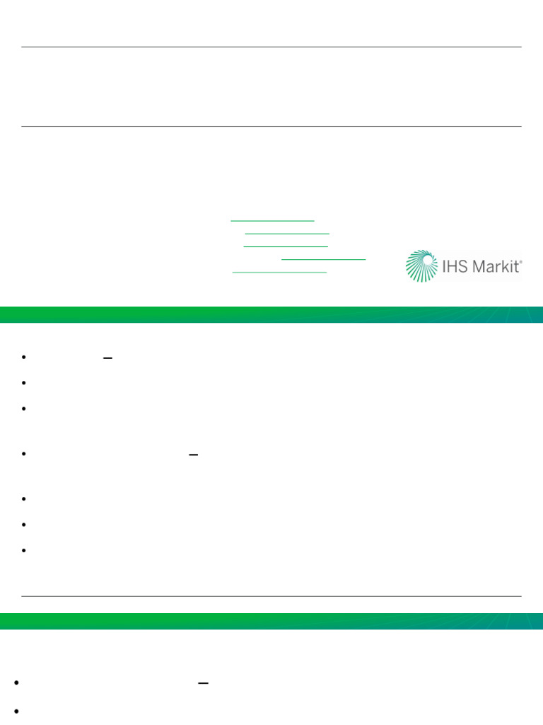 Presentation 2 Market Analysis IHS Markit | PDF | Oil Refinery | Fuel Oil