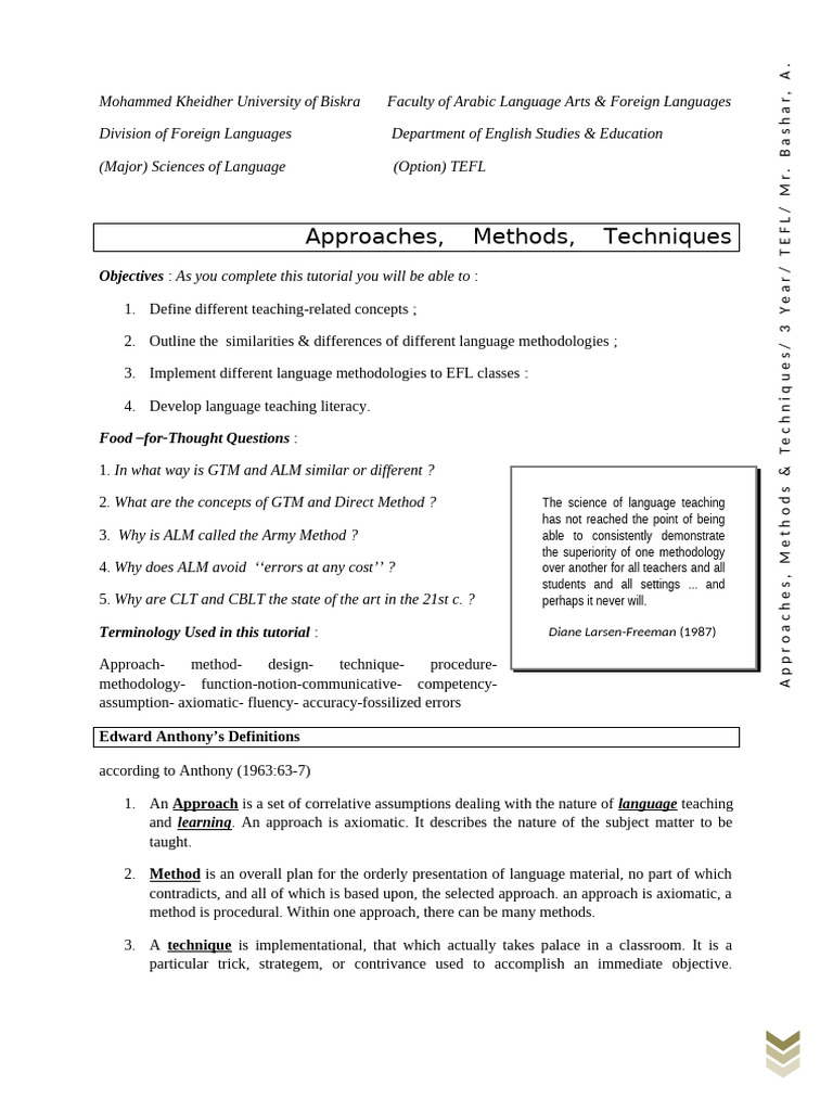 approaches- methods- techniques | PDF | Language Education | Language ... approaches- methods- techniques | PDF | Language Education | Language ...