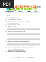 Grade 4 Geography Term 1 Worksheets | PDF | Road